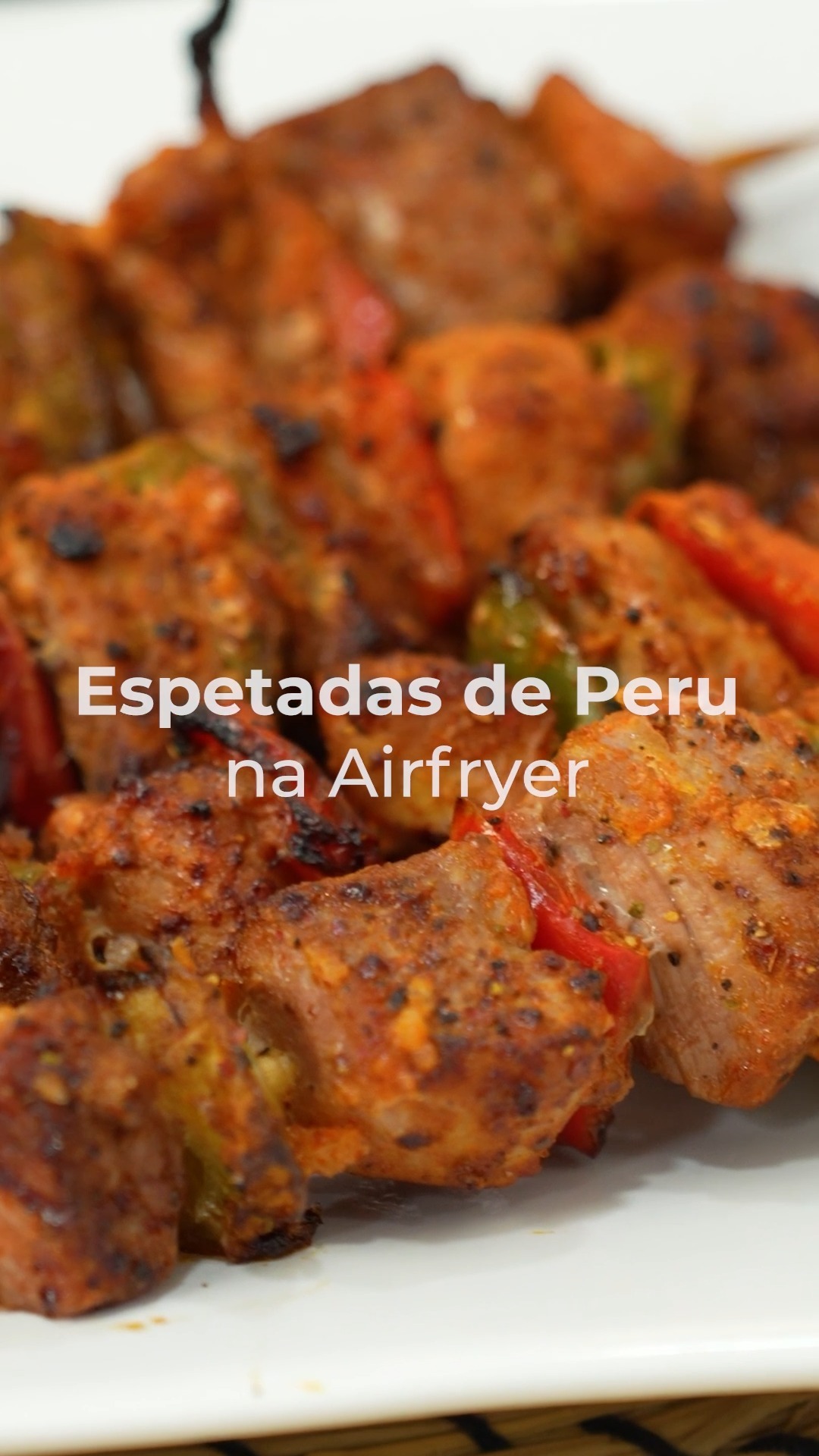 Espetadas de Peru na Airfryer com Arroz de Macedónia – Refeição Rápida ...